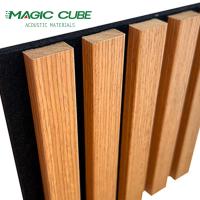 China Theatres Decorative Aku Panel 3 Side Wrapped Wooden Wall Acoustic Panel for sale