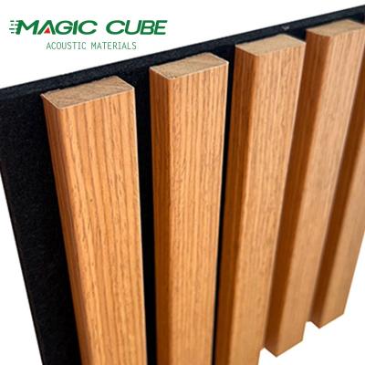 China Theatres Decorative Aku Panel 3 Side Wrapped Wooden Wall Acoustic Panel for sale