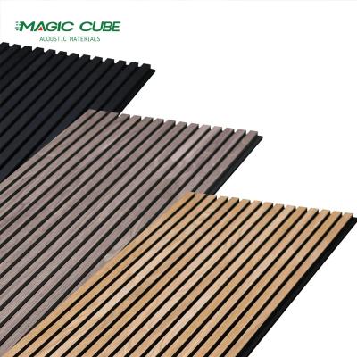 China Office Black Acupanel Acoustic Wood Panel Recycled Acoustic Pet Felt Panels for sale