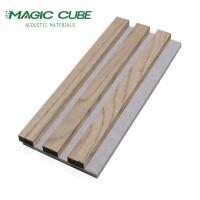 China Wood Felt Wall Cladding Slat Acoustic Panel 3 Side Interior Acoustic Slat Wall Panel for sale
