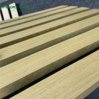 China Customized Sound Polyester Slatted Wood Acoustic Panels Flame Resistant for sale