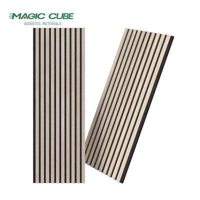 China Modern Wood Vertical Sound Absorption Board Slat Akupanel Hout For Auditorium for sale
