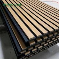 China Auditorium Vertical Slatted Wall Panels Akupanel Hout Recycled Felt Wall Panels for sale