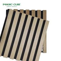China Acoustic Aku Panel Wooden Slatted MDF Decorative Felt Wall Panels For Opera House for sale