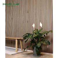 China Akupanel Wooden Slat Acoustic Panels MDF Slatwall Noise Absorbing Panels for sale