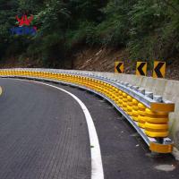 China Roadway Traffic Safe Rolling Type Safety Crash Barrier Eva Highway Safety Roller Guardrail for sale