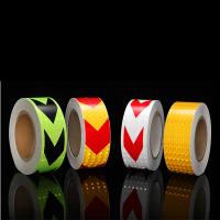China Red White Yellow Safety High Visibility Road 55mm Truck Warning Adhesive for Car Sticker Marking Reflective Tape for sale