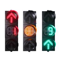 China IP66 Full Ball RYG Traffic signal Lights 100mm 200mm 300mm Led Semforo Traffic Countdown Timer signal Light in the Crossroad for sale