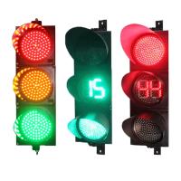 China IP66 Full Ball RYG Traffic signal Lights 100mm 200mm 300mm Led Semforo Traffic Countdown Timer signal Light in the Crossroad for sale