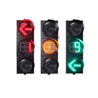 China Semaforizacion Full-screen Tricolor Intelligent Traffic Light Countdown Timer Semaforos LED for sale