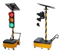 China Wholesale Customization 12V /8W Mobile Solar Powered Traffic Light Solar Temporary Traffic Signal Light With Touch Screen for sale