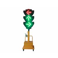 China Red Green Yellow 200mm 300mm Solar Powered Portable Traffic signal Lights Mobile Solar Traffic Light for sale