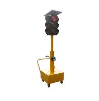 China Red Green Yellow 200mm 300mm Solar Powered Portable Traffic signal Lights Mobile Solar Traffic Light for sale