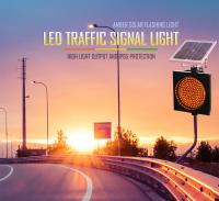 China Factory Wholesale Solar Powered Warning Traffic Lights Traffic Safety LED Strobe High Speed Anti-fog Yellow Flashing Light for sale