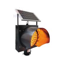 China Pedestrian Slow Down Solar Powered Yellow Led Flashing Beacon Road Safety Traffic Hazard Slolar Warning Light for sale