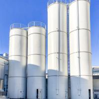 China Galvanized Steel Bulk Storage Silo 30m High × 10m Diameter with 5000 Ton Capacity and 30° Roof Angle for sale