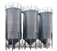 China Galvanized Steel Grain Storage Silo 5000 Ton Capacity 10m Diameter with 30 Degree Roof for sale