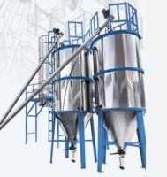 China 30 Meter Galvanized Steel Storage Silo 5000 Ton Capacity with 100 km/h Wind Load Rating for sale