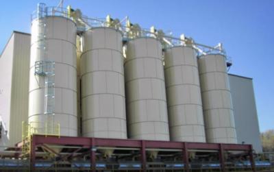 China 30m Galvanized Steel Grain Silo - 5000 Ton Capacity, 10m Diameter with 500mm Bottom Discharge for sale