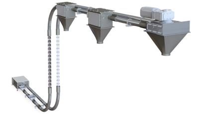 China Customizable Steel Tubular Conveyor System with Adjustable Speed & Angle for Bulk Material Transport for sale