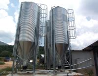 China 1-5000 Ton Capacity Feed Storage Silo | 6.4-27.4m Height Galvanized Steel Construction for sale