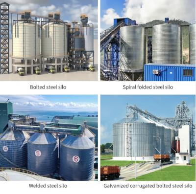 China Hopper Bottom Galvanized Grain Silo for Animal Feed Storage - 1 to 5000 Ton Capacity, 2.7-32.1 Meter Diameter for sale
