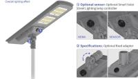 China All In One LED Solar Street Light 220lm/W IP65 Waterproof with 2-3 Rainy Days Backup for Road and Garden Lighting for sale