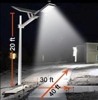 China IP65 Waterproof Solar LED Street Light 100-500W Customizable with 2700-6000K CCT for Garden and Road Lighting for sale