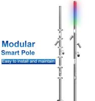 China Outdoor Smart Solar Light Pole with 48V System Voltage 50000 Hours Life Span and Remote Control for Highways and Gardens for sale
