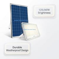 China High-Efficiency 120LM/W Bright Solar Floodlight with IP65 Waterproof and PRO MPPT Controller for sale