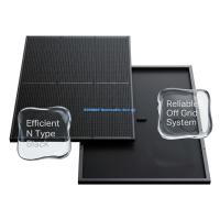 China N Type Black Solar Panel 415W with 22% Efficiency and Anodized Aluminum Frame for sale