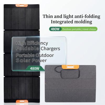 China 480W Portable Foldable Solar Panel with 22% Efficiency and Weather Resistant Design for sale