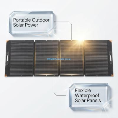 China 300W Foldable Portable Solar Panel with Military-Grade IBC Cells for High Efficiency Charging for sale