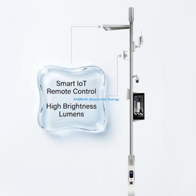 China Smart LED Street Light with Remote Control 50000hs Life Span and 4G PTZ IP Camera for Smart City Lighting Pole for sale