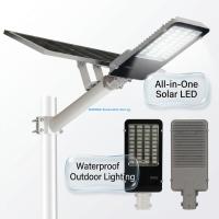 China IP65 Waterproof Solar LED Street Light 100-500W Customizable with 2700-6000K CCT for Garden and Road Lighting for sale