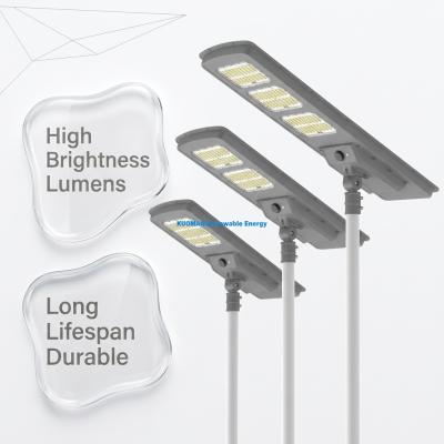 China All-in-One Solar Street Light with LiFePO4 Battery Intelligent Control and 220 lm/W High Efficiency for sale