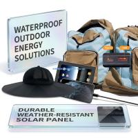 China Folding Portable Solar Cap with 22% Efficiency and 13W Power - Rechargeable Solar Hat with USB-A and Type-C Output for sale