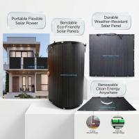 China 100W IP68 Waterproof 360° Bendable Flexible Solar Panel for Roof and Boats with FCC Certification for sale
