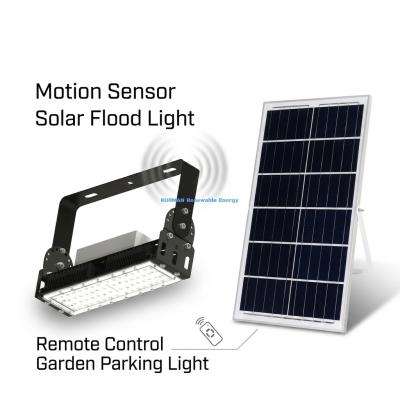 China IP65 Waterproof High Lumen Solar Flood Light with Remote Control for Industrial and Tunnel Lighting for sale