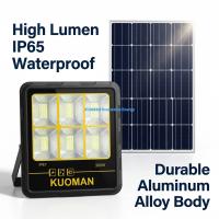 China IP65 Waterproof 200W-400W Solar Flood Light with 15000LM High Lumen LED Solar Garden Floodlight for sale
