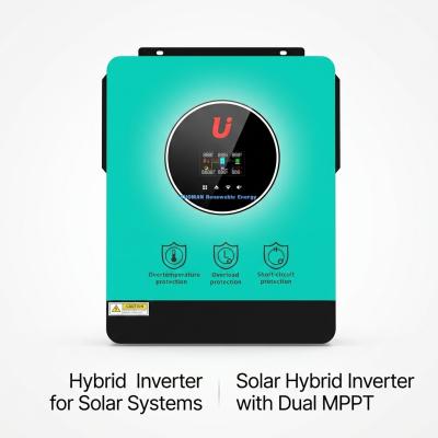 China High-Efficiency 4.2KW/6.2KW Single-Phase Hybrid Solar Inverter for Home and Grid Tie Systems for sale