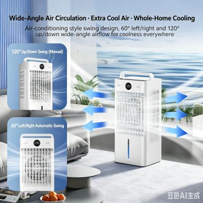 China 45W Energy Saving Air Conditioner Fan, Wide Angle Swing Quiet Cool Humidifier Fan for sale