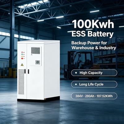 China Industrial 100KWh LiFePO4 Energy Storage Cabinet | Off Grid Solar ESS Battery For Warehouse Power Supply for sale