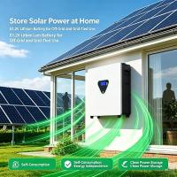 China Wall Solar & Generator Compatible LiFePO4 Battery 51.2V Series Smart Cell Balancing Real-Time LCD Monitoring System for sale
