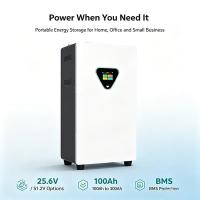 China Rechargeable 25.6V 100Ah LiFePO4 Battery with 6000 Cycles Solar Energy Storage Cabinet with APP Remote Control for sale