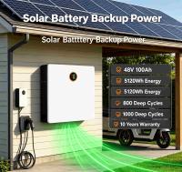China 5120Wh Home Energy Storage Battery Wall Mounted 48V 100Ah Deep Cycle 8000 Times Lifespan for sale