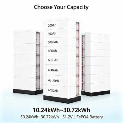 China Safe LiFePO4 Stack Battery 51.2V CE UL RoHS Certified Over 8000 Deep Charge Cycles for sale