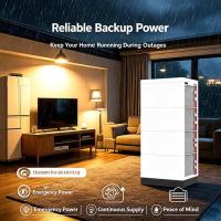 China Modular Vertical Stack 51.2V Battery No Extra Rack Required Home Garage Storage System for sale