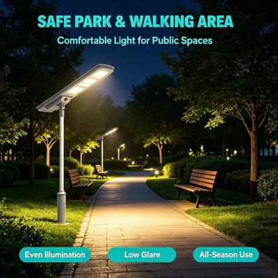 China 50W Integrated Solar Street Light with UV-Proof Lens, 3000K-6000K CCT Solar Light for Playground for sale
