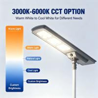 China 50W 220lm/W High Efficiency Solar Street Light IP65 Waterproof Integrated Solar Lamp for sale